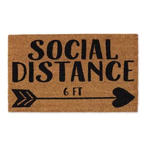 dii quarantine doormat collection, natural coir fiber, non-slip pvc backing, 18x30, social distance