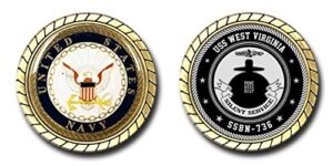 uss west virginia ssbn-736 us navy submarine challenge coin - officially licensed