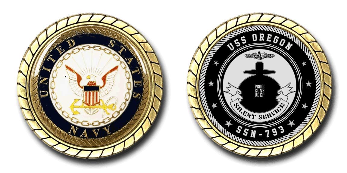 USS Oregon SSN-793 US Navy Submarine Challenge Coin - Officially Licensed