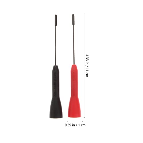 2pcs 2mm Jack Stainless Steel Test Probe Test Needle Multimeter Test Probes Diagnostic Tools for Banana Plug for Banana Socket Tester (1 Red and 1 Black)