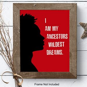 Motivational Black Wall Decor - African American Art - Inspirational Quotes Wall Art for Boys Bedroom, Teens Room, Living Room, Office - Gift for Men, Afro Americans - 8x10 Black Power Poster