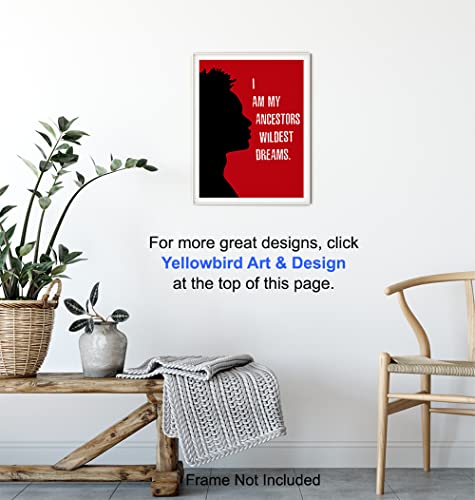 Motivational Black Wall Decor - African American Art - Inspirational Quotes Wall Art for Boys Bedroom, Teens Room, Living Room, Office - Gift for Men, Afro Americans - 8x10 Black Power Poster