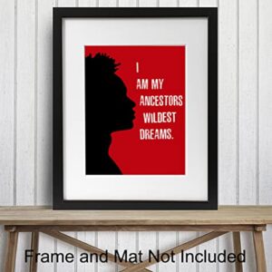 Motivational Black Wall Decor - African American Art - Inspirational Quotes Wall Art for Boys Bedroom, Teens Room, Living Room, Office - Gift for Men, Afro Americans - 8x10 Black Power Poster