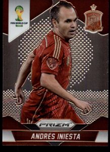 2014 panini world cup prizm #177 andres iniesta spain soccer card