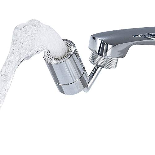 Waternymph Faucet Aerator, 720-degree Angle Rotate and Swivel Dual-function Kitchen Sink Faucet Aerators, Water Saving Tap Aerator Diffuser Faucet Sprayer-15/16 Inch-27UNS Male Thread-Chrome