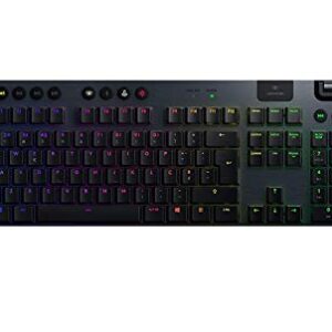 Logitech G915 Wireless Mechanical Gaming Keyboard -Tactile, Black (Renewed)