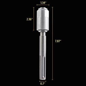 ZELCAN SDS Max to SDS Plus Adapter for Rotary Hammer Drills, 40Cr Steel SDS Plus Drill Chuck Conversion Tool for SDS Max Demolition Hammers, Power Drill Accessory for SDS Plus Bits and Chisels, Silver