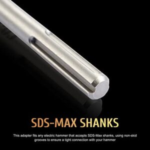 ZELCAN SDS Max to SDS Plus Adapter for Rotary Hammer Drills, 40Cr Steel SDS Plus Drill Chuck Conversion Tool for SDS Max Demolition Hammers, Power Drill Accessory for SDS Plus Bits and Chisels, Silver