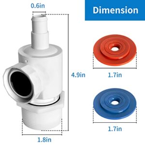 Wall Fitting Connector for Polaris Cleaner-Pressure Relief Valve Quick Connect Assembly Wall Fitting Fit with Polaris Zodiac 180 280 380 Pool Vacuum Sweep, Polaris Pool Sweep Hose Connector#9-100-9001