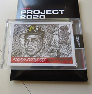 topps project 2020 card 68-1955 roberto clemente by jk5 - print run: 8518