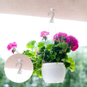 Ripeng Swag Ceiling Hooks Wall Hook Heavy Duty Swag Hook Indoor Outdoor for Hanging Plants Chandelier(White, 4 Pieces)