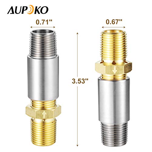 Aupoko Liquid Propane Gas Fire Pits 1/2" Air Mixer Valve, LP Mixer Valve with High Capacity 90K BTU and Stainless Steel, 1/2" Female and Male Thread, Fits for Outdoor DIY Propane Fire Pit