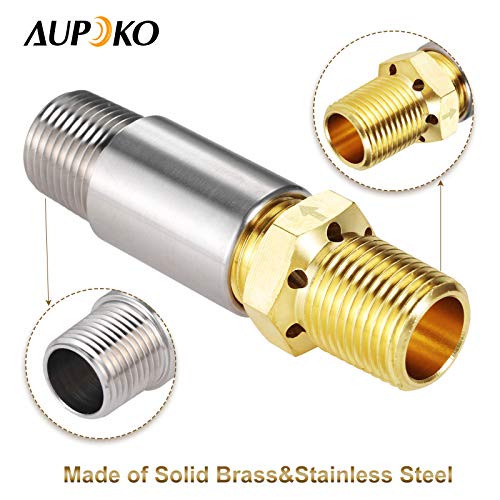 Aupoko Liquid Propane Gas Fire Pits 1/2" Air Mixer Valve, LP Mixer Valve with High Capacity 90K BTU and Stainless Steel, 1/2" Female and Male Thread, Fits for Outdoor DIY Propane Fire Pit