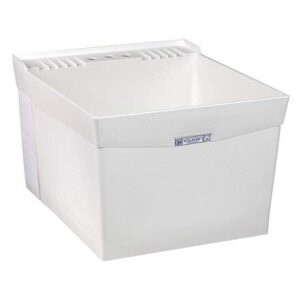 20" w x 24" l x 34" h, wall mount, thermoplastic, laundry tub