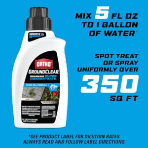 Ortho GroundClear Weed & Grass Killer Super Concentrate1 Fast-Acting Formula Kills the Toughest Weeds and Grasses, 32 fl. oz.