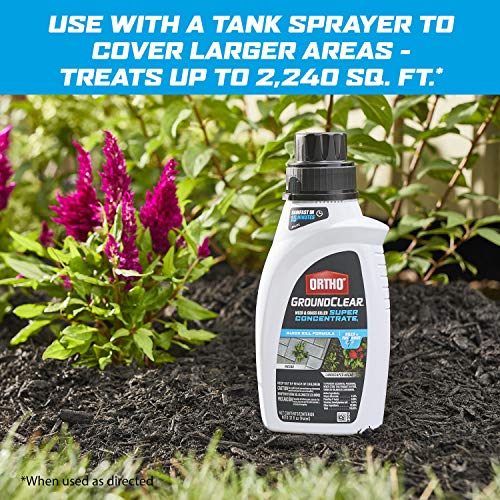 Ortho GroundClear Weed & Grass Killer Super Concentrate1 Fast-Acting Formula Kills the Toughest Weeds and Grasses, 32 fl. oz.