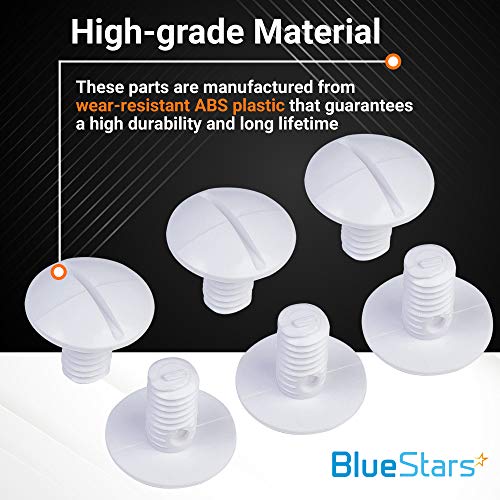 BlueStars Pack of 6 Ultra Durable C-55 C55 White Plastic Wheel Screws with Pack of 6 Extra Washers Pool Cleaner Replacement Parts Exact Fit for Polaris Pool Cleaner 180/280