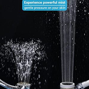 NAKEDPIPE Filtered Shower Head – Handheld High Pressure Showerhead, Softens Hard Water, Filters Chlorine & Fluoride, Helps Dry & Itchy Skin, Purifies Rust & Dust, Standard Fit, Easy Installation