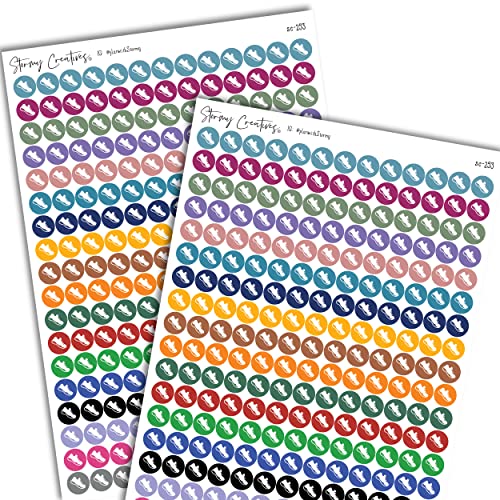 Small Shoe Icons Decorative Planning Stickers, 468 Stickers, 0.3" diameter, Multicolor, Health & Wellness Planner