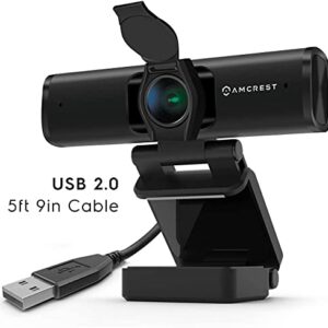 Amcrest 4K Webcam w/Microphone & Privacy Cover, Web Cam USB Camera, Computer HD Streaming Webcam for PC Desktop & Laptop w/Mic, Wide Angle Lens & Large Sensor for Superior Low Light (AWC897)