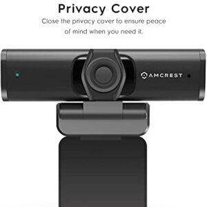 Amcrest 4K Webcam w/Microphone & Privacy Cover, Web Cam USB Camera, Computer HD Streaming Webcam for PC Desktop & Laptop w/Mic, Wide Angle Lens & Large Sensor for Superior Low Light (AWC897)