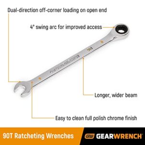 GEARWRENCH 1-1/8" 4 Degree Swing Arch 12 Point Ratcheting Combination Wrench - 86955