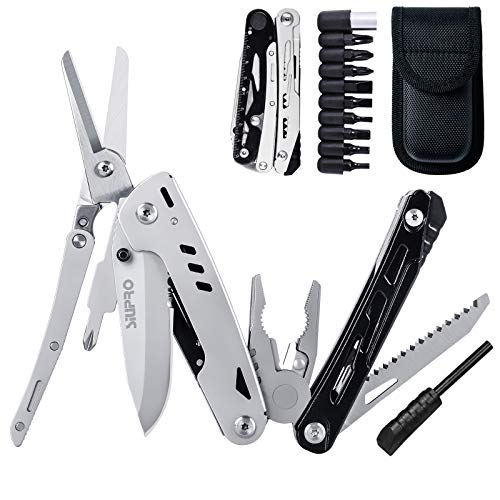 SIUPRO Multitool Pocket Knife, Mens Stocking Stuffers, Christmas Gifts for Dad Husband Boyfriend, Tactical Utility Multi Tool, Survival Gear, Detachable Large Scissors Plier