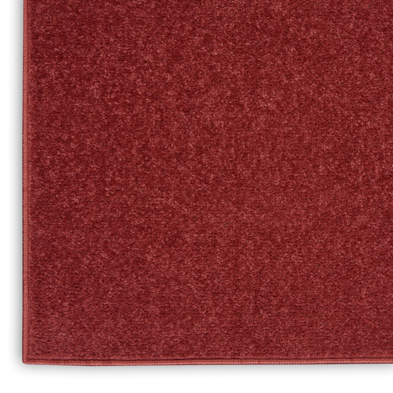 Nourison Essentials Indoor/Outdoor Brick Red 9' x 12' Area Rug, Easy Cleaning, Non Shedding, Bed Room, Living Room, Dining Room, Backyard, Deck, Patio (9x12)