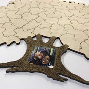 50pc Blank Wedding Tree Puzzle Guest Book Alternative. Add Your Own Personalization. A Great Guest Book Idea For a Wedding Reception, Birthday, Baby Shower, Anniversary or Any Event/Party.