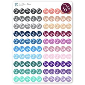 Doctor Nurse Icon Planner Sticker / 110 Dot Vinyl Stickers (1/3”) / On Call Work  / Essential Productivity Life Planner/Bujo Bullet Journaling/Todo Appointments (1 Sheet)