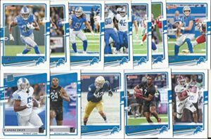 2020 panini donruss football detroit lions team set 10 cards w/drafted rookies