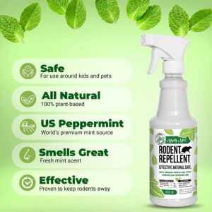 Peppermint Oil Rodent Repellent Spray and Concentrate - Makes 1 Gallon