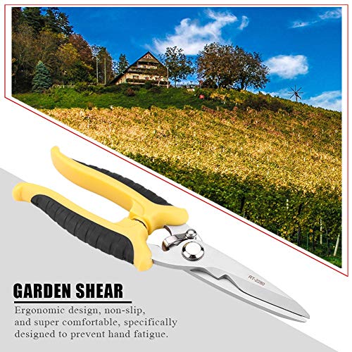 GYDXJGJ 8" 200mm Stainless Steel Pruning Shears Cutter Home Gardening Plant Scissor Branch Pruner Hand Tool