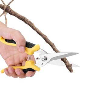 GYDXJGJ 8" 200mm Stainless Steel Pruning Shears Cutter Home Gardening Plant Scissor Branch Pruner Hand Tool