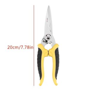 GYDXJGJ 8" 200mm Stainless Steel Pruning Shears Cutter Home Gardening Plant Scissor Branch Pruner Hand Tool