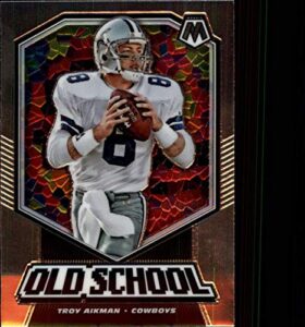 2020 mosaic football old school #9 troy aikman dallas cowboys official panini nfl trading card