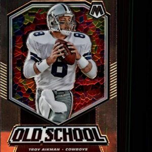 2020 Mosaic Football Old School #9 Troy Aikman Dallas Cowboys Official Panini NFL Trading Card