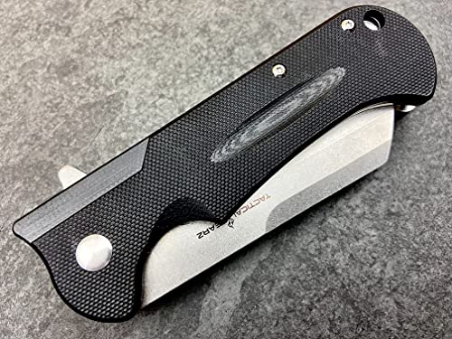 TACTICAL GEARZ G10 Pocket Knife! TG Eros, G10 Handle! Razor Sharp Stonewashed D2 Steel Blade! Ball Bearing Pivot System! Includes Sheath! (Eros)