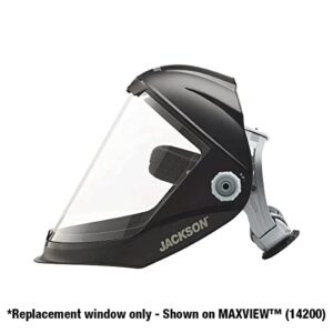 Jackson Safety MAXVIEW Replacement Window for Premium Face Shield, Uncoated Polycarbonate, Clear Mask, 14214