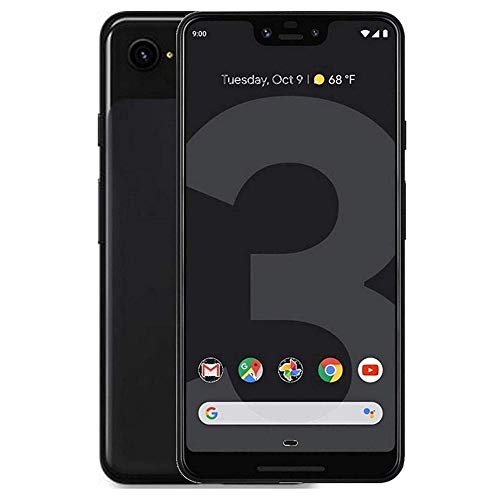 Google Pixel 3 (64GB, 4GB RAM) 5.5", IP68 Water Resistant, Snapdragon 845, GSM/CDMA Factory Unlocked (AT&T/T-Mobile/Verizon/Sprint) (Just Black) Renewed