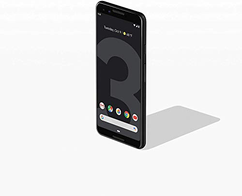 Google Pixel 3 (64GB, 4GB RAM) 5.5", IP68 Water Resistant, Snapdragon 845, GSM/CDMA Factory Unlocked (AT&T/T-Mobile/Verizon/Sprint) (Just Black) Renewed