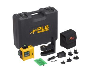 pacific laser systems pls 3x360g kit green line laser level kit w/rbp5, case, and l-bracket