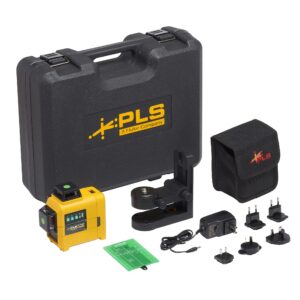 Pacific Laser Systems PLS 3X360G KIT Green line laser level kit w/RBP5, Case, and L-Bracket