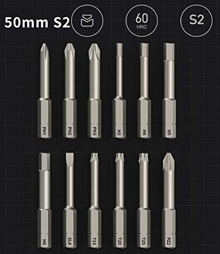 Xiaomi MI HOTO Cordless Power Electric Screwdriver, LED Shadow Light, Variable Speed, USB Rechargeable 1500mAh Li-ion, 12pc S2 Screw Bits, Compact, Robust & Stylish, Highly Portable - Great Gift