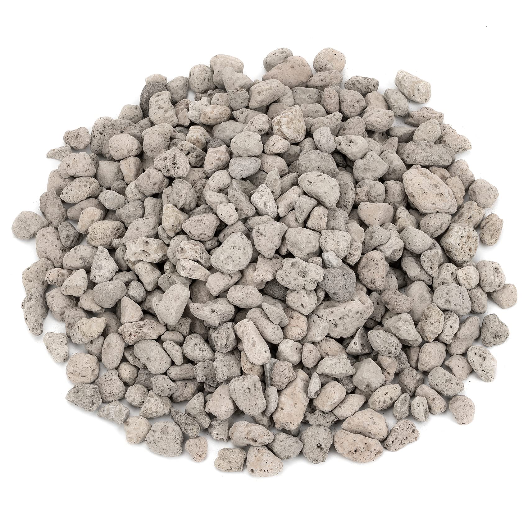 Stanbroil Light Weight White Lava Rock Granules - Natural Volcanic Rocks Decorative Landscaping Stones for Outland Living Bond Portable Fire Pit, Gas Log Set and Fireplace - 5 Pounds (4/5" - 1-1/5")