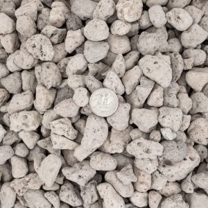 Stanbroil Light Weight White Lava Rock Granules - Natural Volcanic Rocks Decorative Landscaping Stones for Outland Living Bond Portable Fire Pit, Gas Log Set and Fireplace - 5 Pounds (4/5" - 1-1/5")