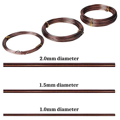 Pumbaa 5rolls Artists Craft Starter Anodized Aluminum Garden Beginner Bonsai Training Wire Set Easy Bending Flexible Holding Branch