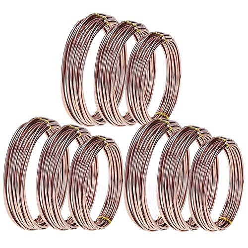 Pumbaa 5rolls Artists Craft Starter Anodized Aluminum Garden Beginner Bonsai Training Wire Set Easy Bending Flexible Holding Branch