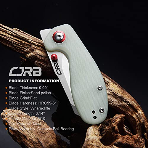 CJRB Folding Knives Maileah (J1918-NTG) AR-RPM9 Powder Steel Balde G10 Tactical Handle Pocket Folding Knife EDC Green