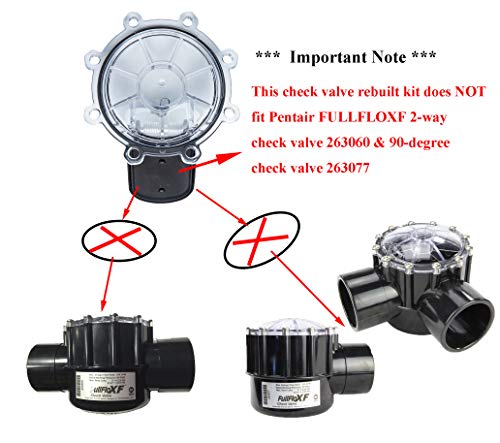 ATIE Upgraded Pool Check Valve Rebuild Kit Compatible with Pentair 263042Z Check Valve Rebuild Kit for 2" Check Valve 263042 ONLY (Not Compatible with Pentair FullFLOXF Check Valves 263060 & 263077)